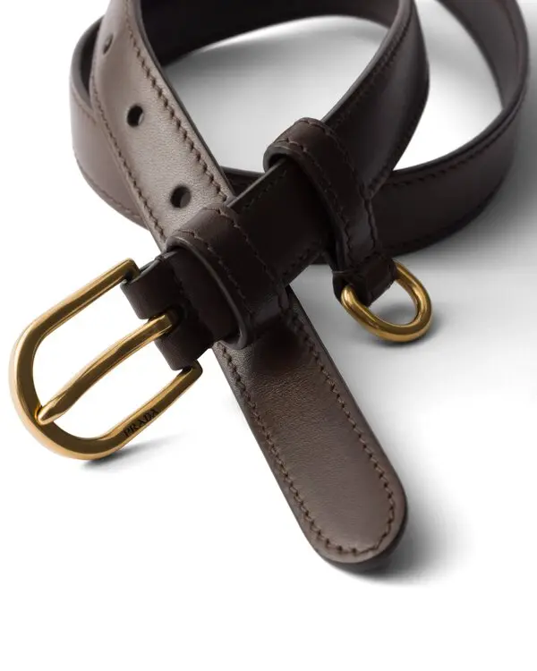 Prada Leather Belt - Brown