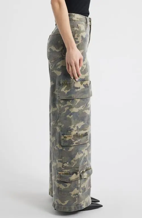 HIDDEN JEANS Camo Wide Leg Cargo Pants