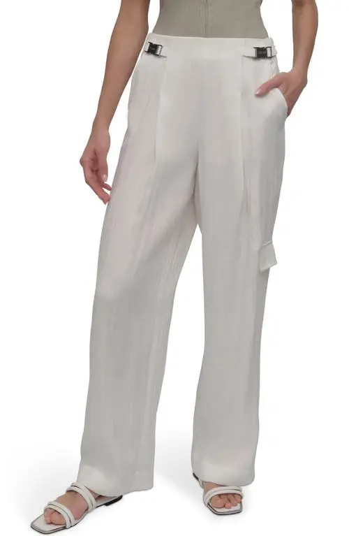 Dkny Weathered Twill Cargo Trousers - Ivory