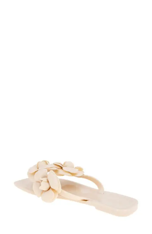 Bcbgmaxazria Lulu Floral Appliquéd Flip-flops - Stone