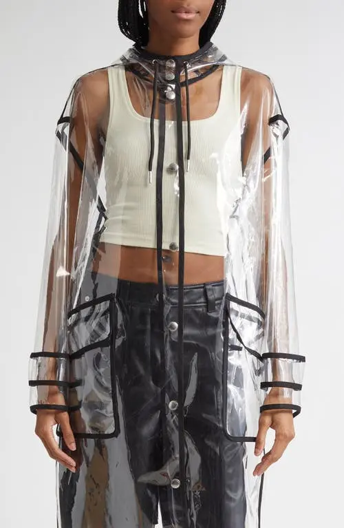 STAND STUDIO Hooded Raincoat - Transparent