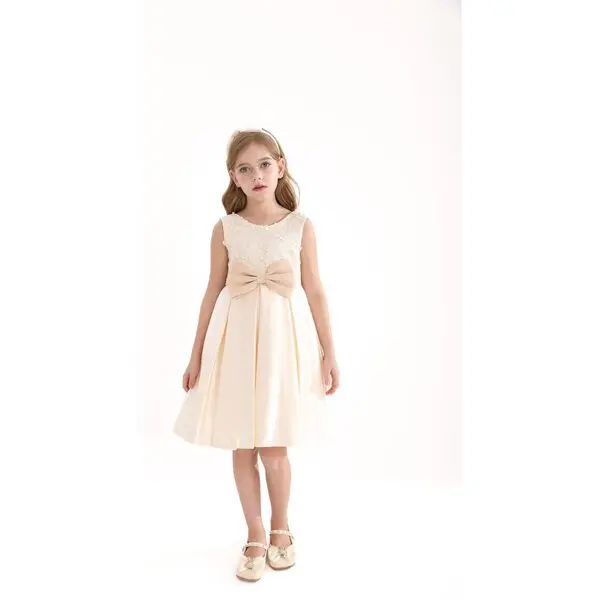 TULLEEN Hampton Embroidered Dress - Champagne