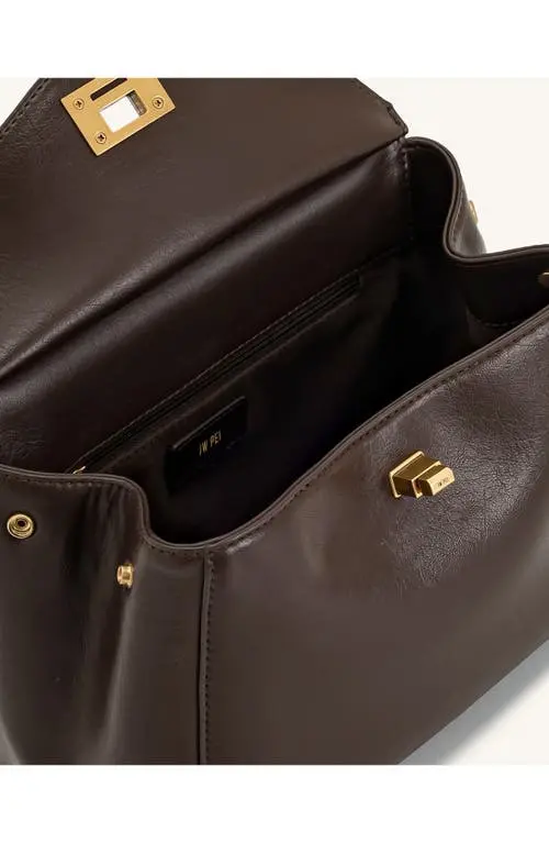 Jw Pei Lucia Faux Leather Top Handle Bag - Dark Brown