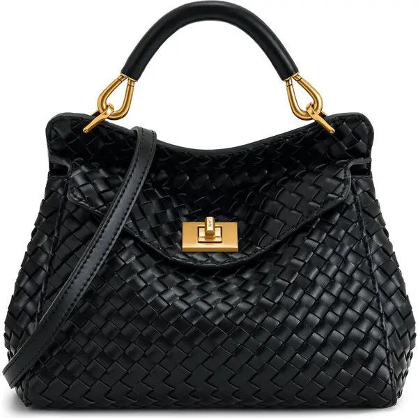 Jw Pei Lucia Faux Leather Top Handle Bag - Onyx