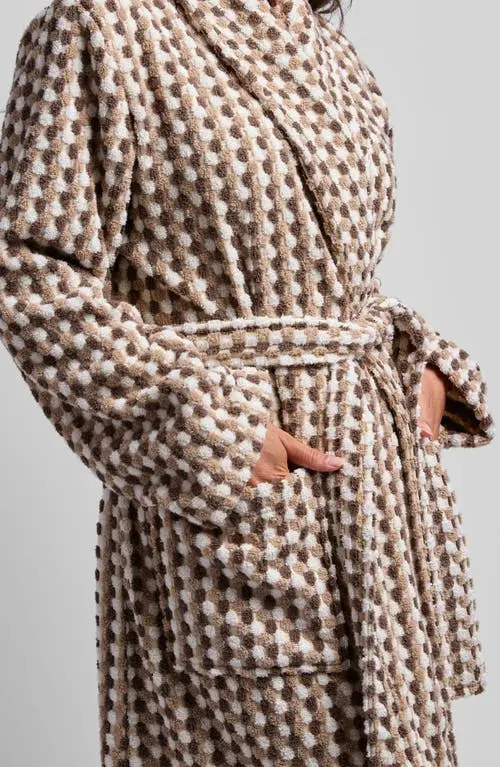 PARACHUTE Mosaic Organic Cotton Robe - Ash And Toast