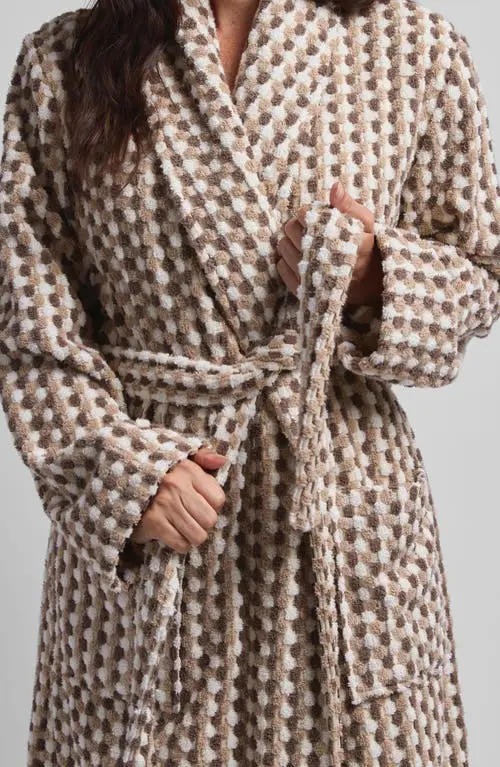 PARACHUTE Mosaic Organic Cotton Robe - Ash And Toast