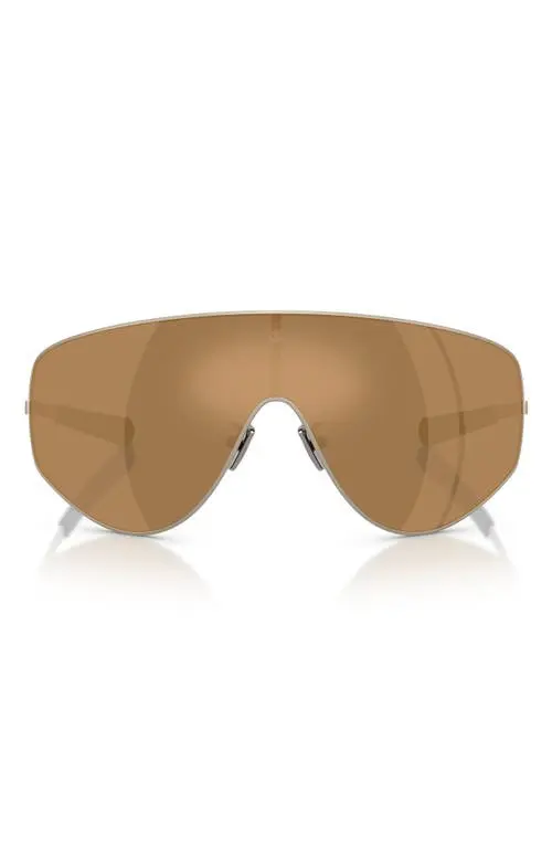 Moncler 45mm Pilot Sunglasses - Matte Bronze / Mirror Brown