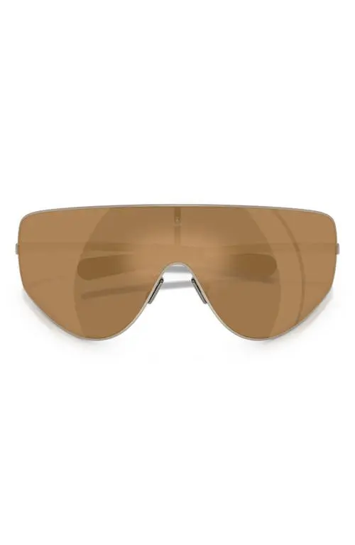Moncler 45mm Pilot Sunglasses - Matte Bronze / Mirror Brown