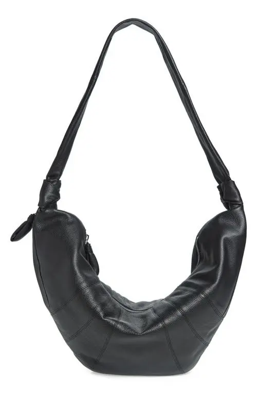 LEMAIRE Large Croissant Leather Shoulder Bag - Black
