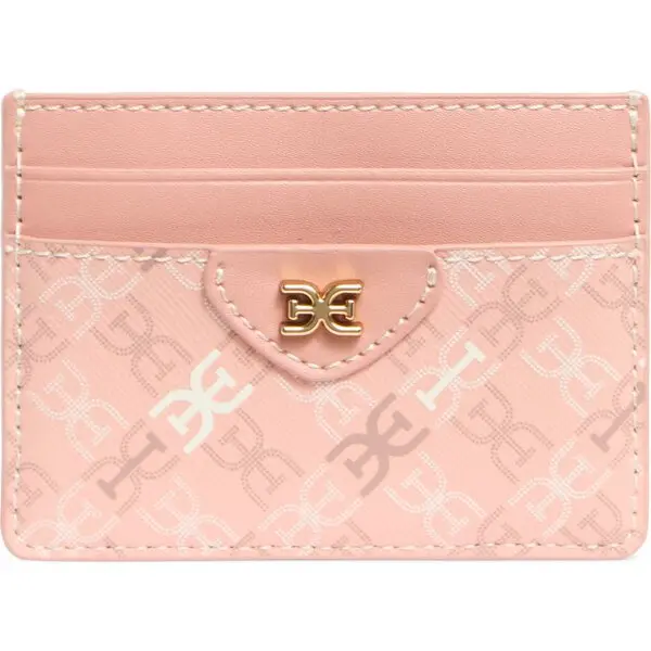 Sam Edelman Harper Monogram Faux Leather Card Case - Coral