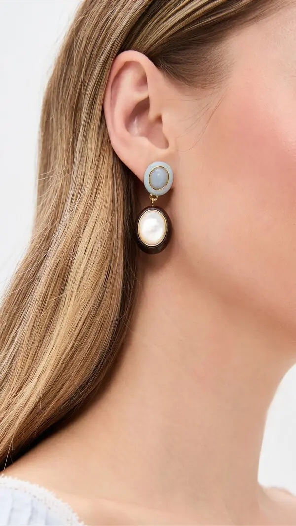 LIZZIE FORTUNATO Papaya Pearl Earrings