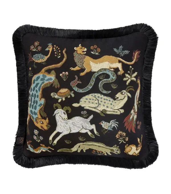 HOUSE OF HACKNEY Medium Jacqaurd Trematonia Cushion - Black