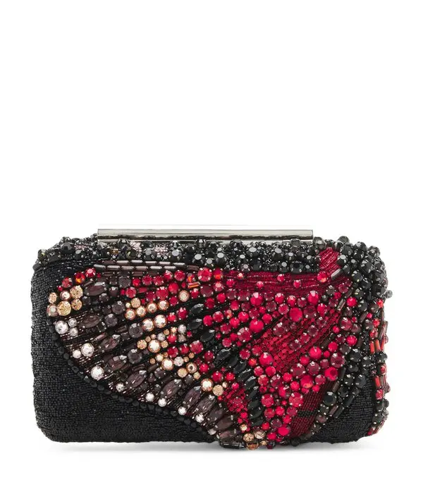 Alexander McQueen Embellished T-bar Box Clutch