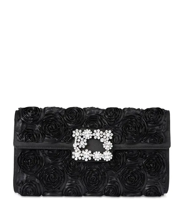 ROGER VIVIER Satin Efflorescence Clutch