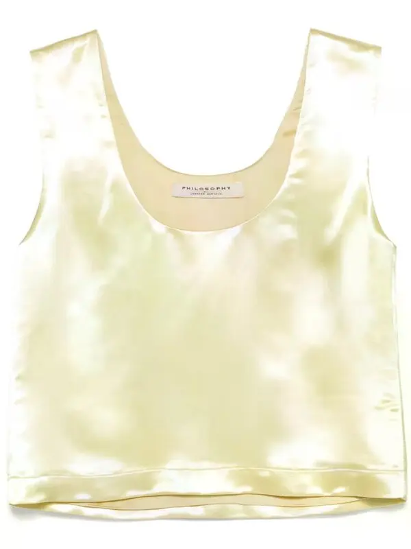 Philosophy Di Lorenzo Serafini Satin Tank Top - Yellow