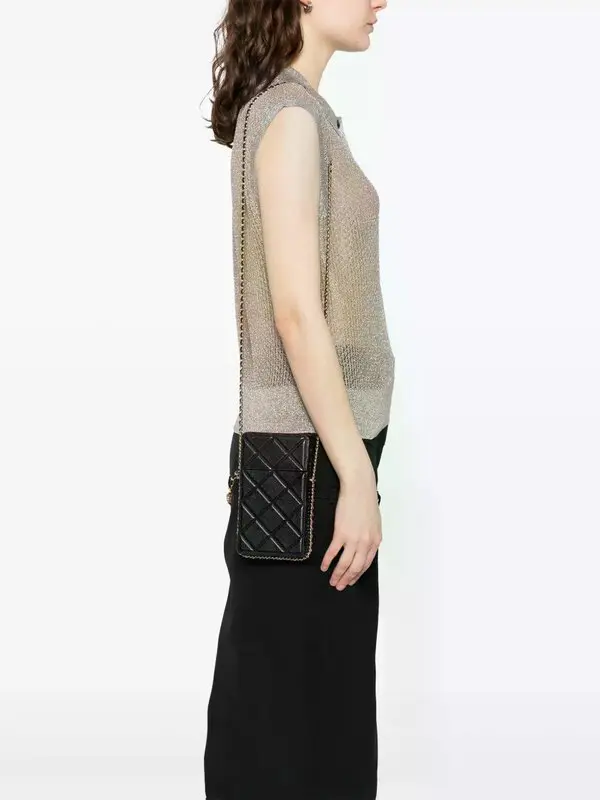 Tory Burch Fleming Phone Crossbody Bag - Black