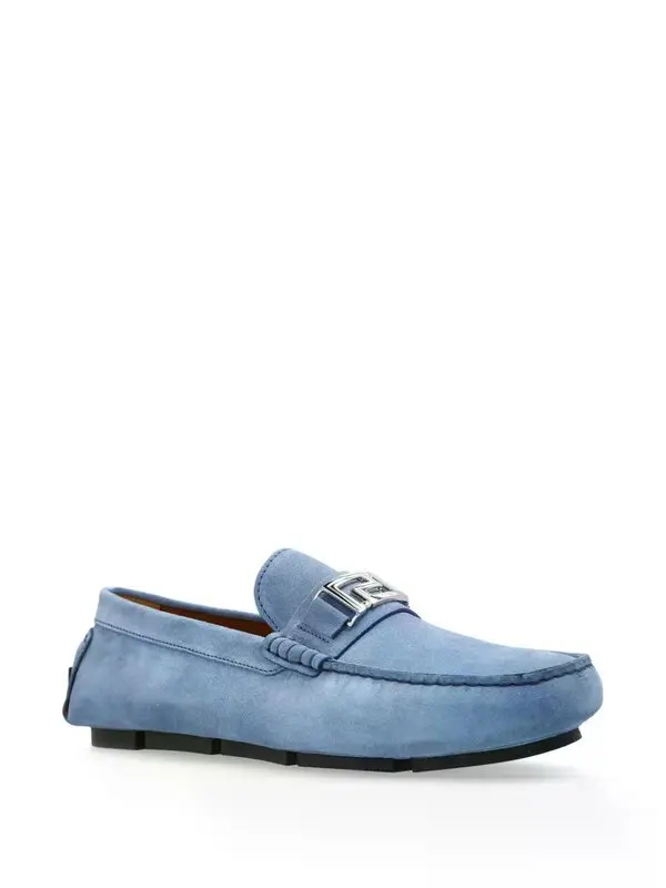 Versace Suede Loafers In Blue - 25% Off | Editorialist display picture 2