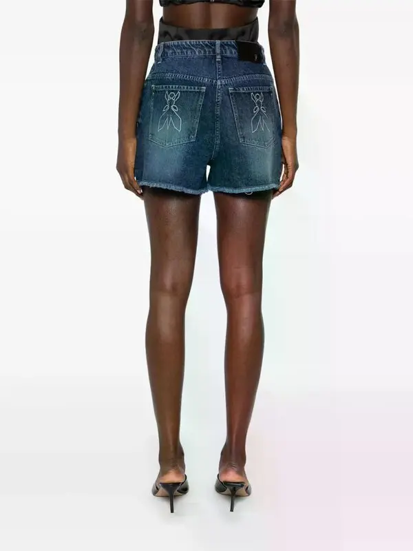 Patrizia Pepe Rhinestone-embellished Denim Shorts