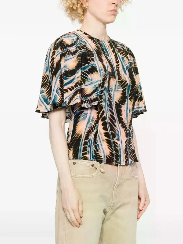 Ulla Johnson Ada Printed Blouse - Brown