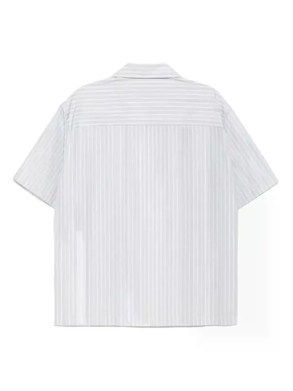 JIL SANDER Short-sleeved Striped Shirt - Grey