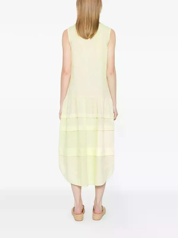 long hoco dress Yellow Thin Straps Layered A-Line Homecoming Dress main image 1