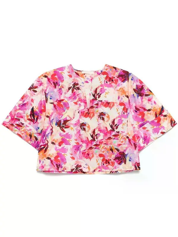 Ulla Johnson Suri Floral Blouse - Pink