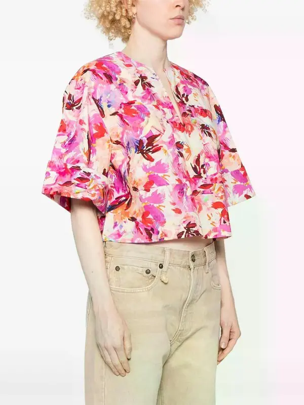 Ulla Johnson Suri Floral Blouse - Pink