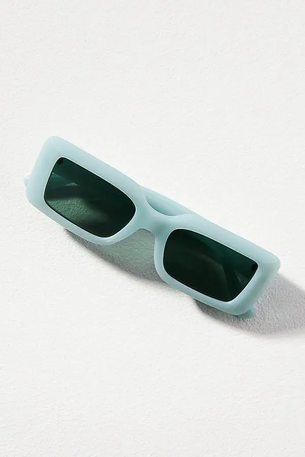 Anthropologie Matt Matt blue frame car eye sunglasses new without tags Anthropologie Rectangle Matte Sunglasses In Blue - 29% Off  main image 3