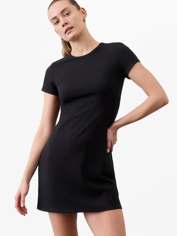 Athleta Signature Rib Tee Dress - Black
