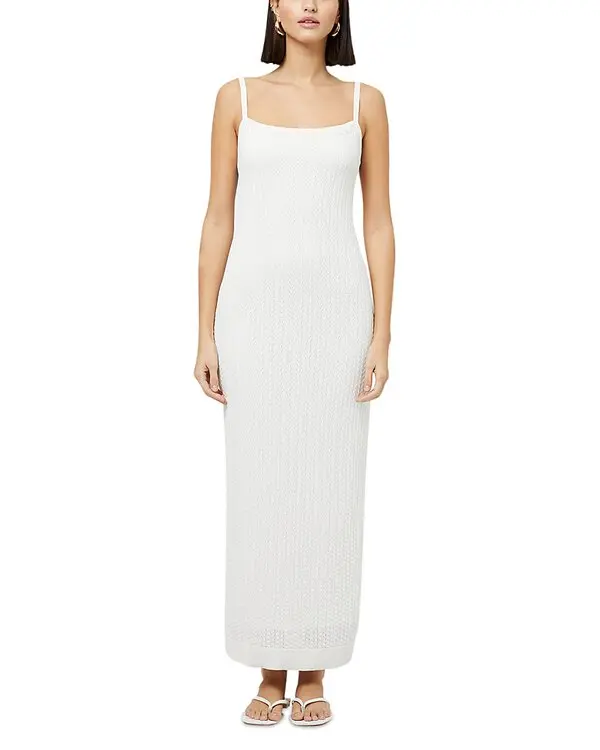 French Connection Pointelle Midi Dress In Cream - 76% Off | Editorialist