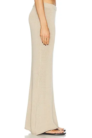 SEROYA Kora Knit Maxi Skirt - Stone