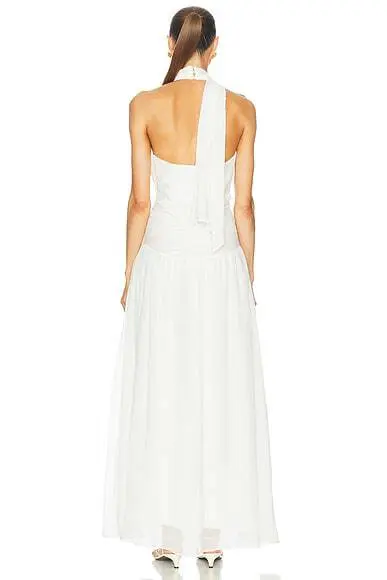 NICHOLAS Arella Chiffon Halterneck Gown - Ivory