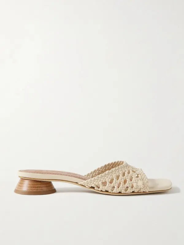 Staud Simone Braided Leather Sandals