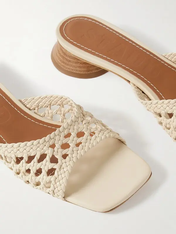 Staud Simone Braided Leather Sandals
