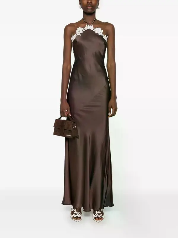 Patrizia Pepe Logo-pendant Maxi Dress