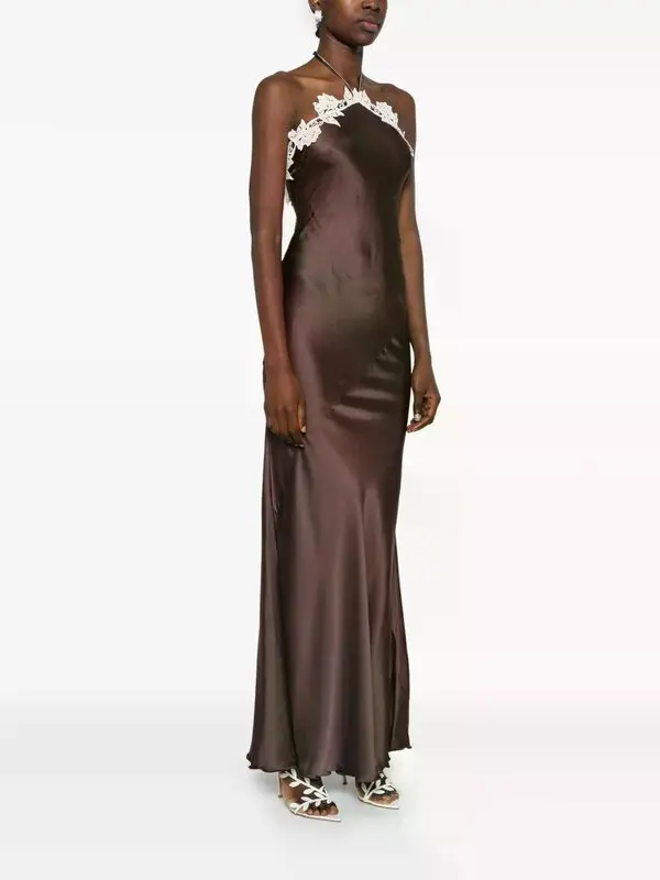 Patrizia Pepe Logo-pendant Maxi Dress