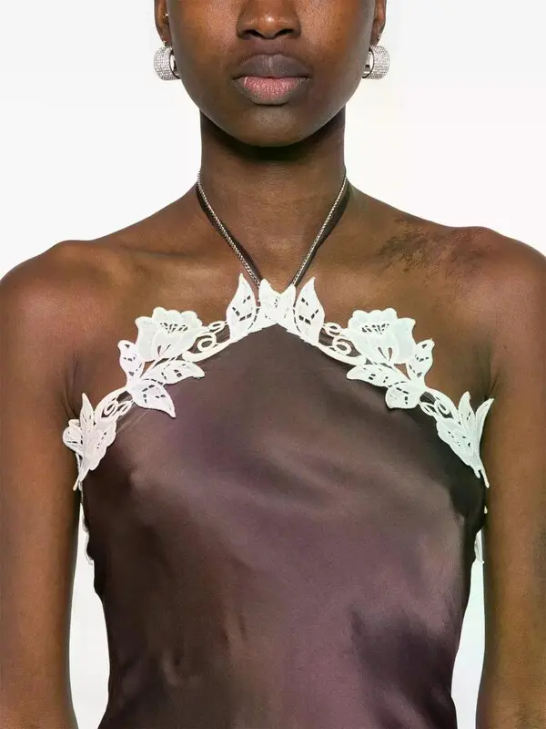 Patrizia Pepe Logo-pendant Maxi Dress