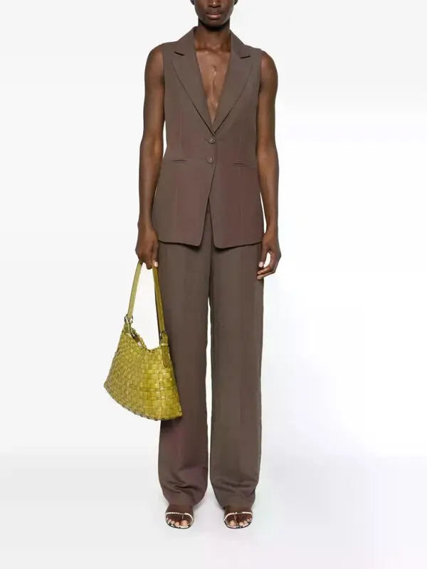 Patrizia Pepe Frayed Wide Leg Trousers