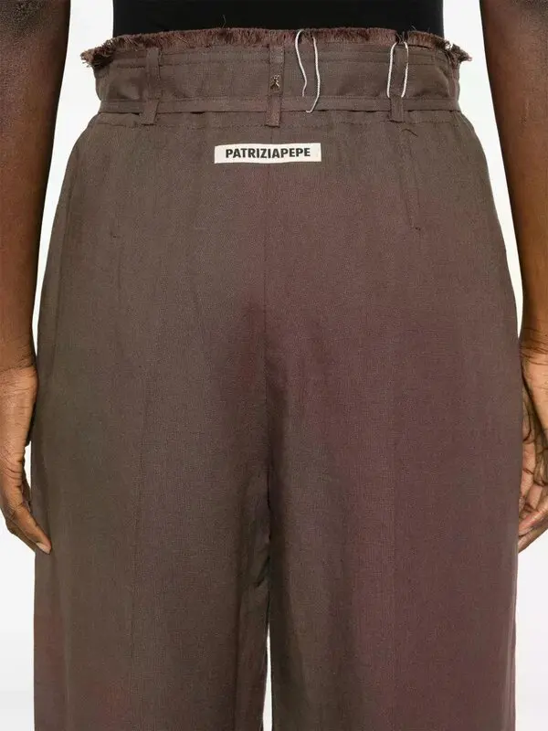 Patrizia Pepe Frayed Wide Leg Trousers
