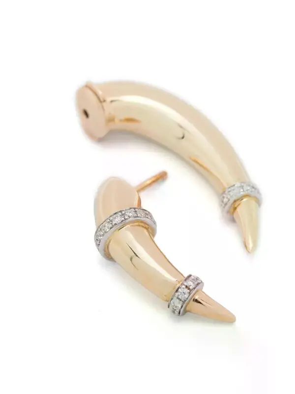 RAINBOW K 14k Yellow Horn Diamond Single Earring - Gold