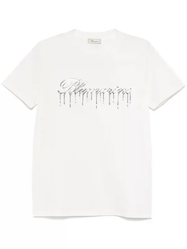 Blumarine Raised Logo T-shirt - White