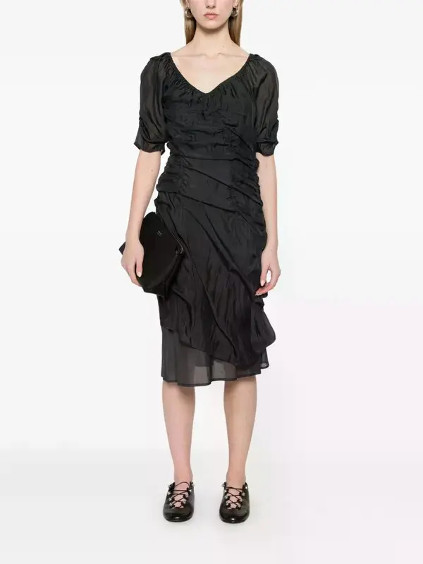 LEMAIRE Silk Chiffon Midi Dress