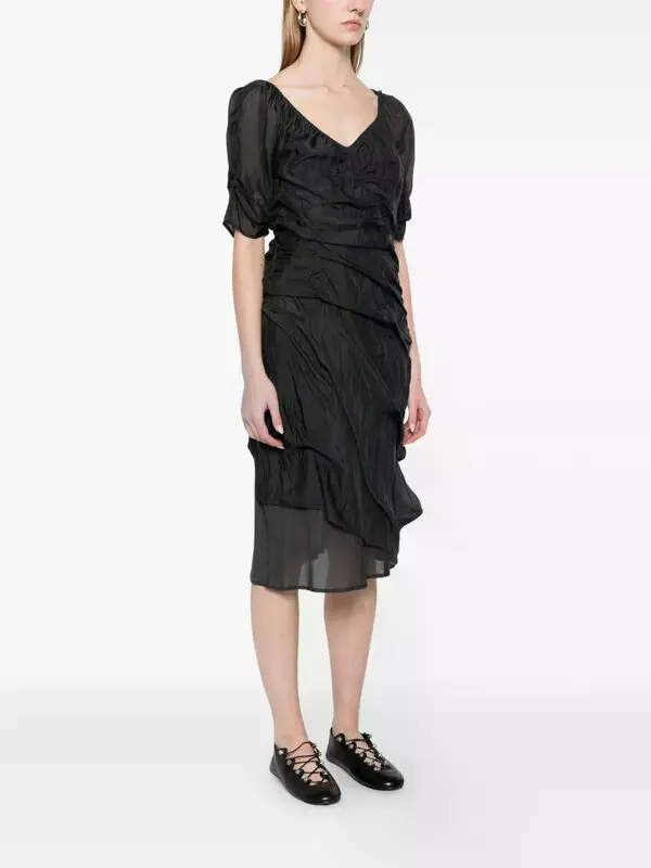LEMAIRE Silk Chiffon Midi Dress