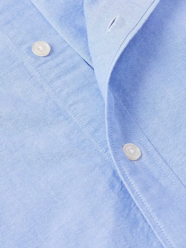 Nn07 Colby 5910 Button-down Collar Logo-embroidered Organic Cotton Shirt
