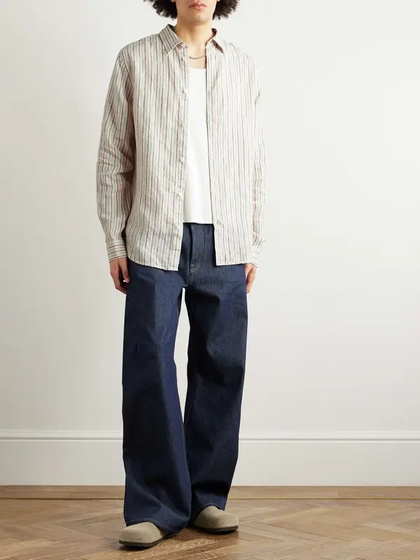 Nn07 Enzo 5728 Striped Linen Shirt