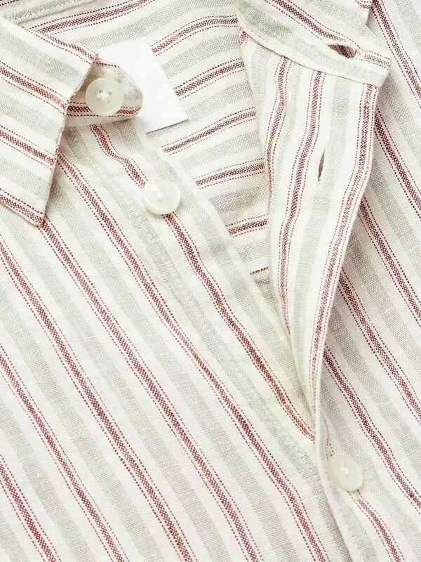 Nn07 Enzo 5728 Striped Linen Shirt