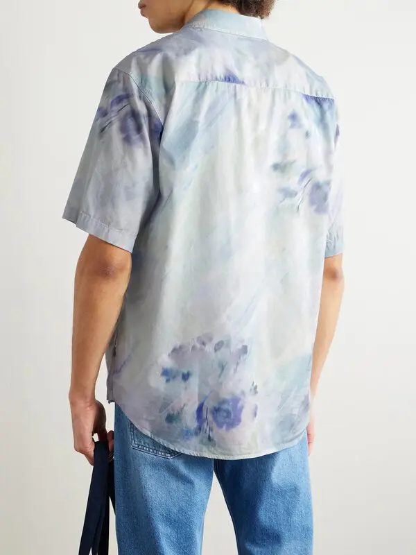Nn07 Freddy 5654 Printed Cotton And Lyocell-blend Shirt