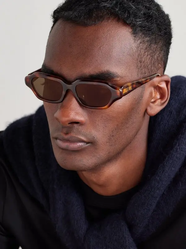 Loewe Rectangular Acetate Sunglasses - Tortoiseshell