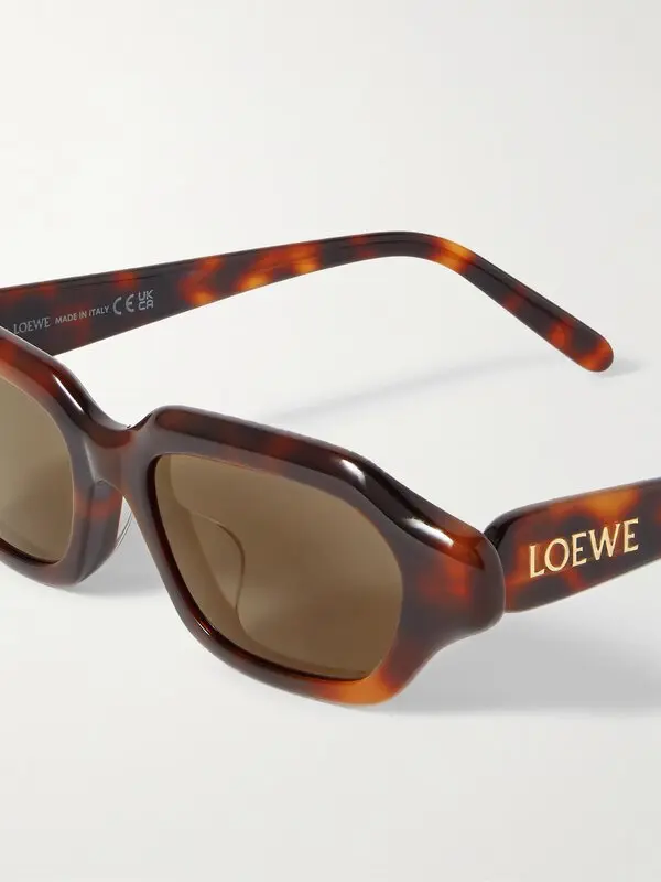 Loewe Rectangular Acetate Sunglasses - Tortoiseshell