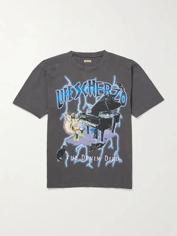Kapital Printed Cotton-jersey T-shirt